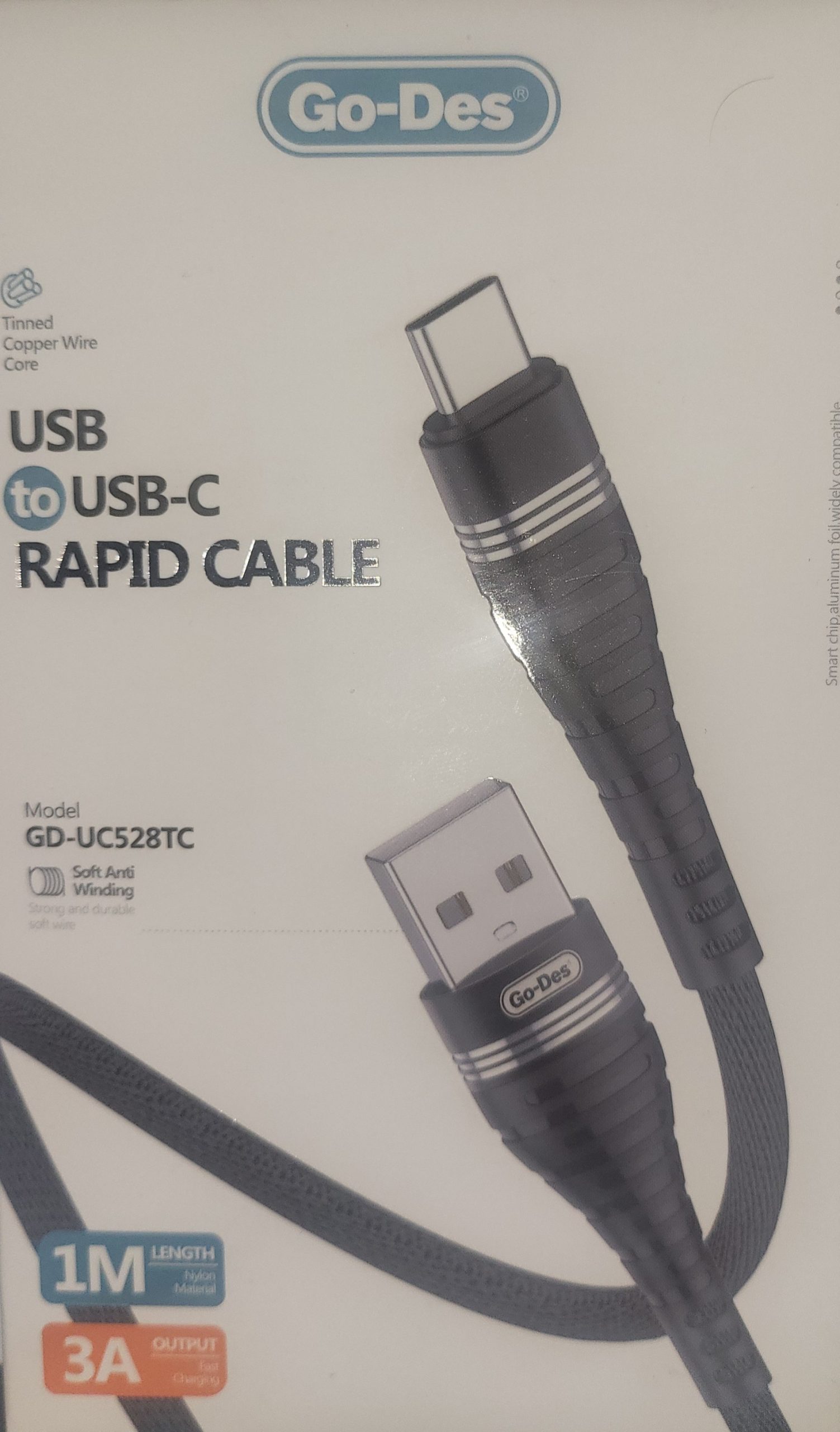Go-Des GD-UC528 Type C USB Cable 1M 3A – Zore Australia